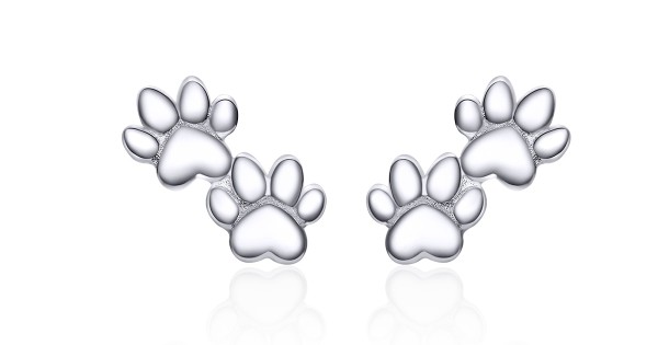 Cercei Argint Animal Footprints